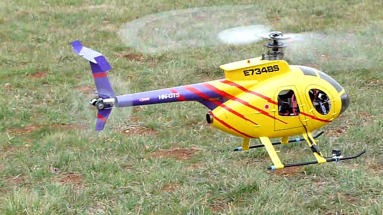 Trex 500 esp avec fuselage Hugues - YouTube