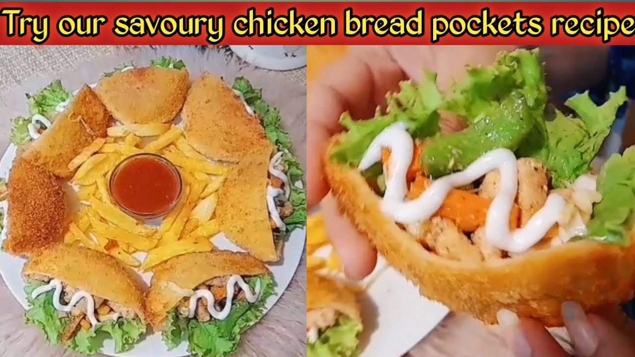 Yummy chicken bread pockets recipe|easy snacks recipes|How to make ...