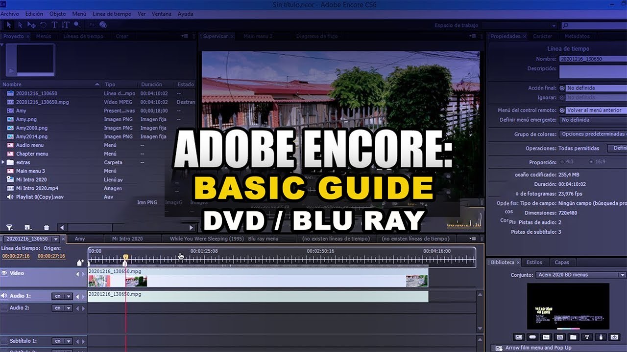 Adobe Encore Basic Guide - YouTube