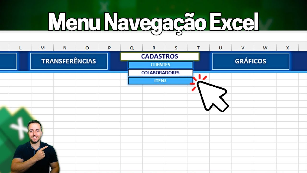 Como Criar Menu de Navegação no Excel com Botão para Muda de Aba ...