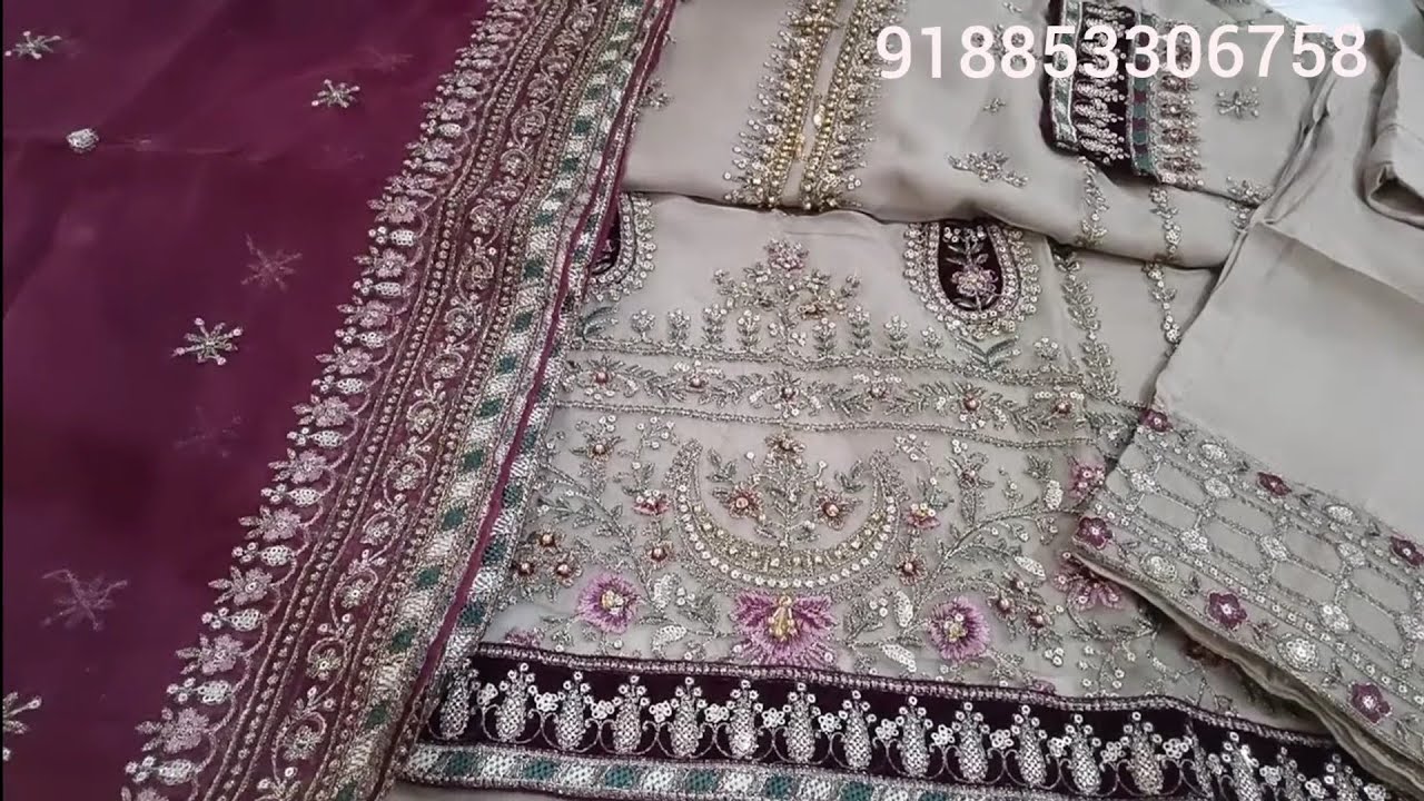 HUSNARA ORGANZA STUFF ORIGINAL PAKISTANI PARTY WEAR STITCHED COLLECTION ...