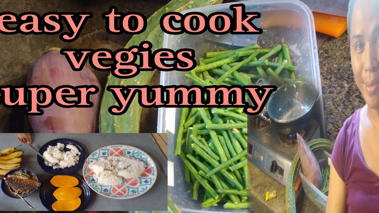 PAANO LUTUIN ANG GULAY NA SITAW PATOLA AT PUSO NG SAGING..SUPER YUMMY ...