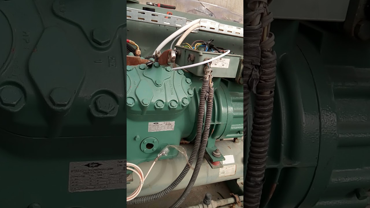 bitzer compressor oil charging ( cont.) - YouTube
