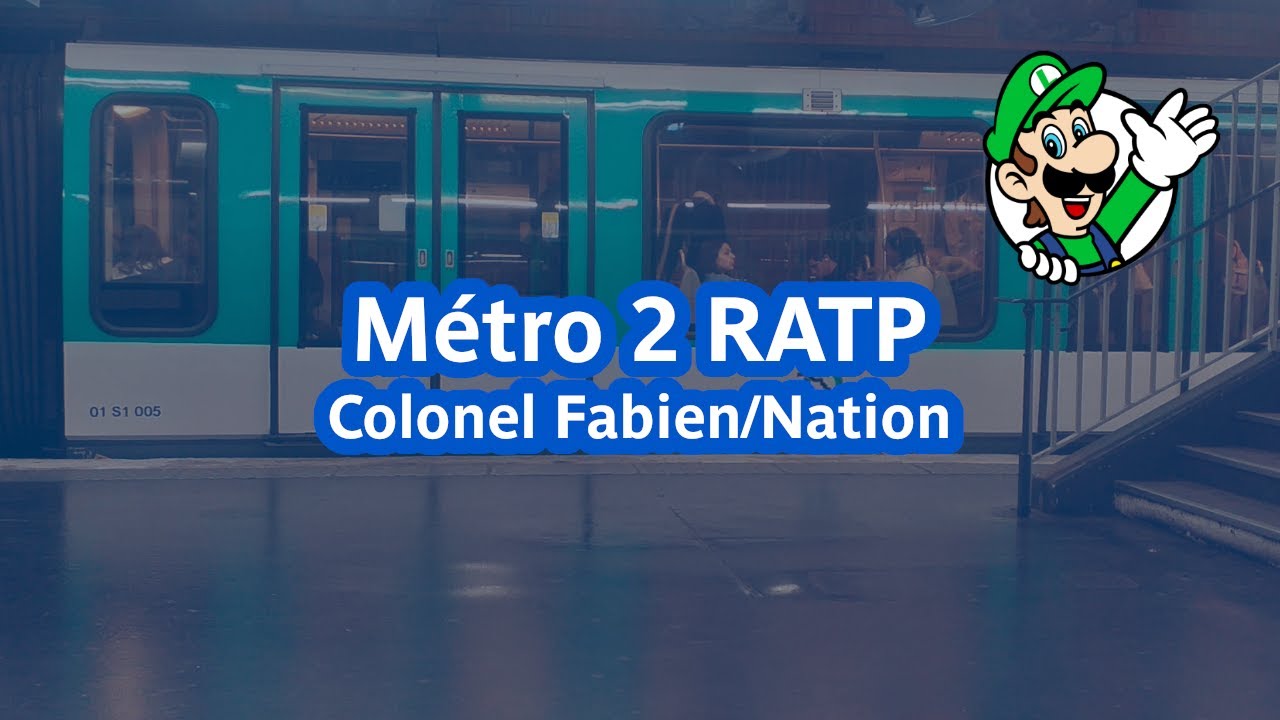 Métro 2 RATP - Voyage entre Colonel Fabien et Nation (Spécial Nouvel an ...