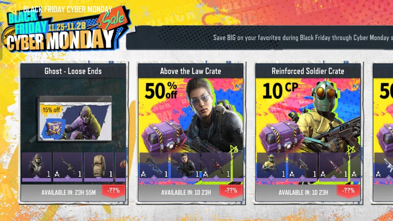 BLACK FRIDAY IS NOW LIVE CALL OF DUTY MOBILE GHOST LOOSE ENDS CYBER ...
