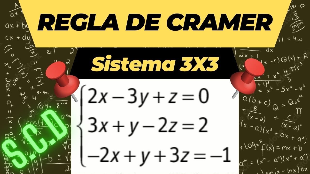 Sistema 3x3 por la regla de Cramer - Resolución método Paso a paso ...