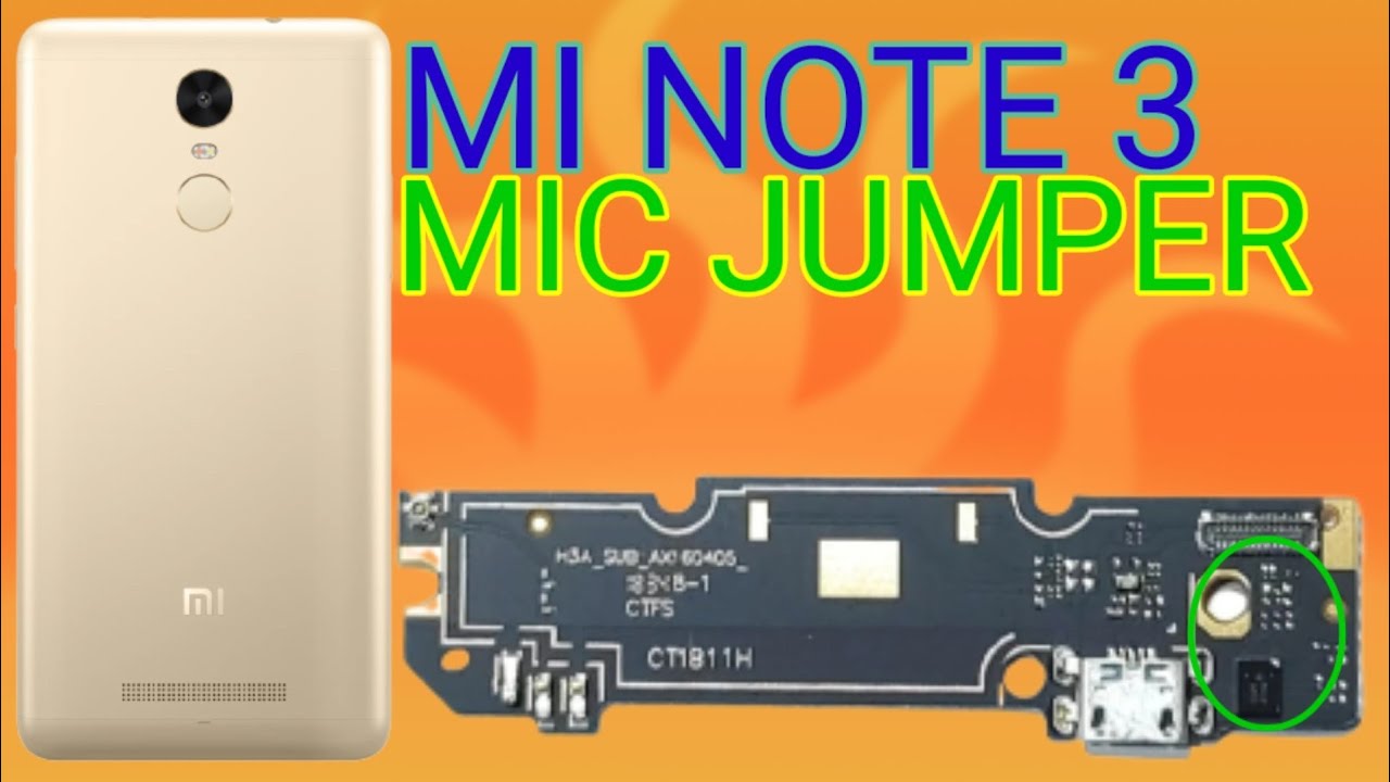 mi note 3 mic jumper - YouTube