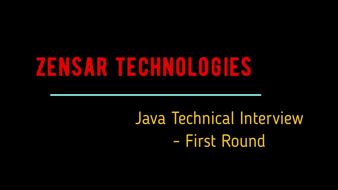 Java Technical Interview - Zensar technology for senior Developer - YouTube