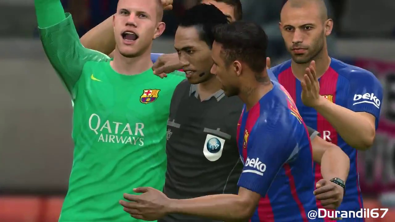 PES 2017 - Referee Celebration ? - YouTube