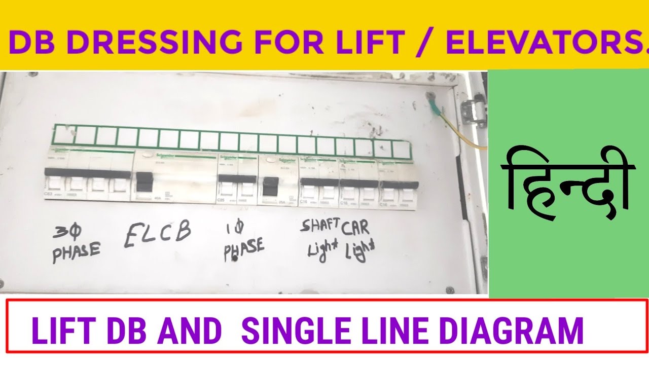 DB DRESSING LIFT /ELEVATORS.MCB BOX LIFT. LIFT DB AND SINGLE LINE ...
