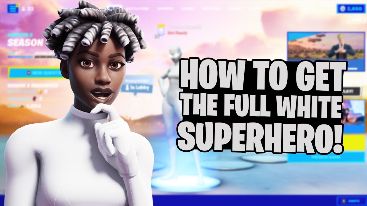 How To Get ALL WHITE Superhero Skin in Fortnite Chapter 3 Season 2 ...