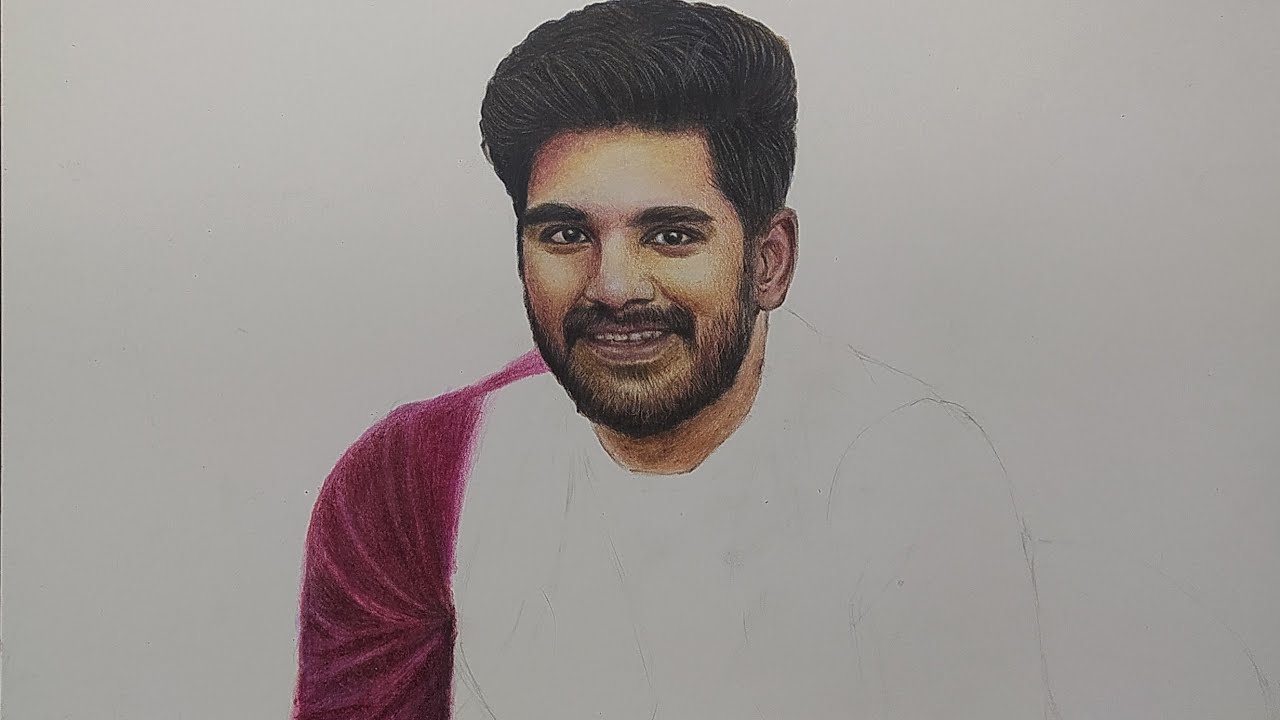 How to draw a portrait | Realistic coloured pencil drawing | Boy pencil ...