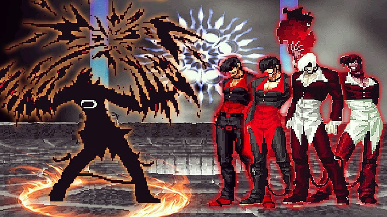 [KOF Mugen] White Flame Iori Yagami Vs Red Flame Iori Yagami Team - YouTube
