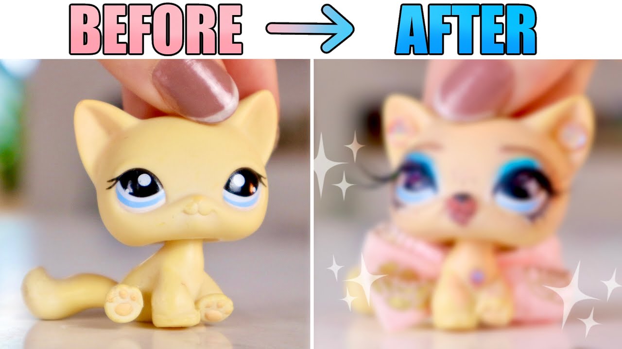 Customizing my LPS... but using only MAKEUP?! 💋 (ft LPS Emily) - YouTube