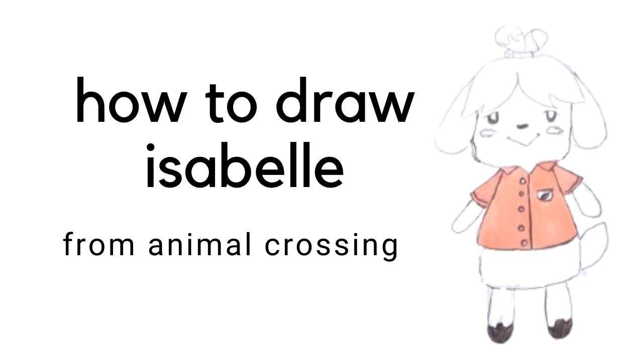 how to draw Isabelle from animal crossing - YouTube