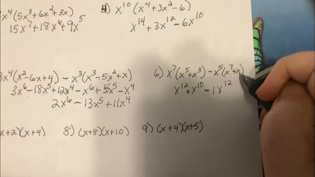 Algebra multiply polynomial - YouTube