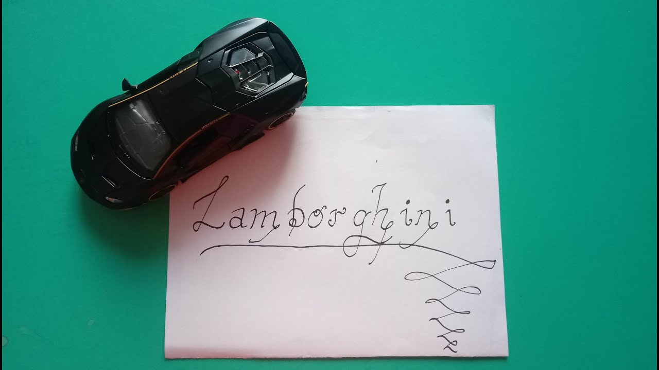 Calligraphy For Beginner|Lamborghini Calligraphy|Neat And Clean ...