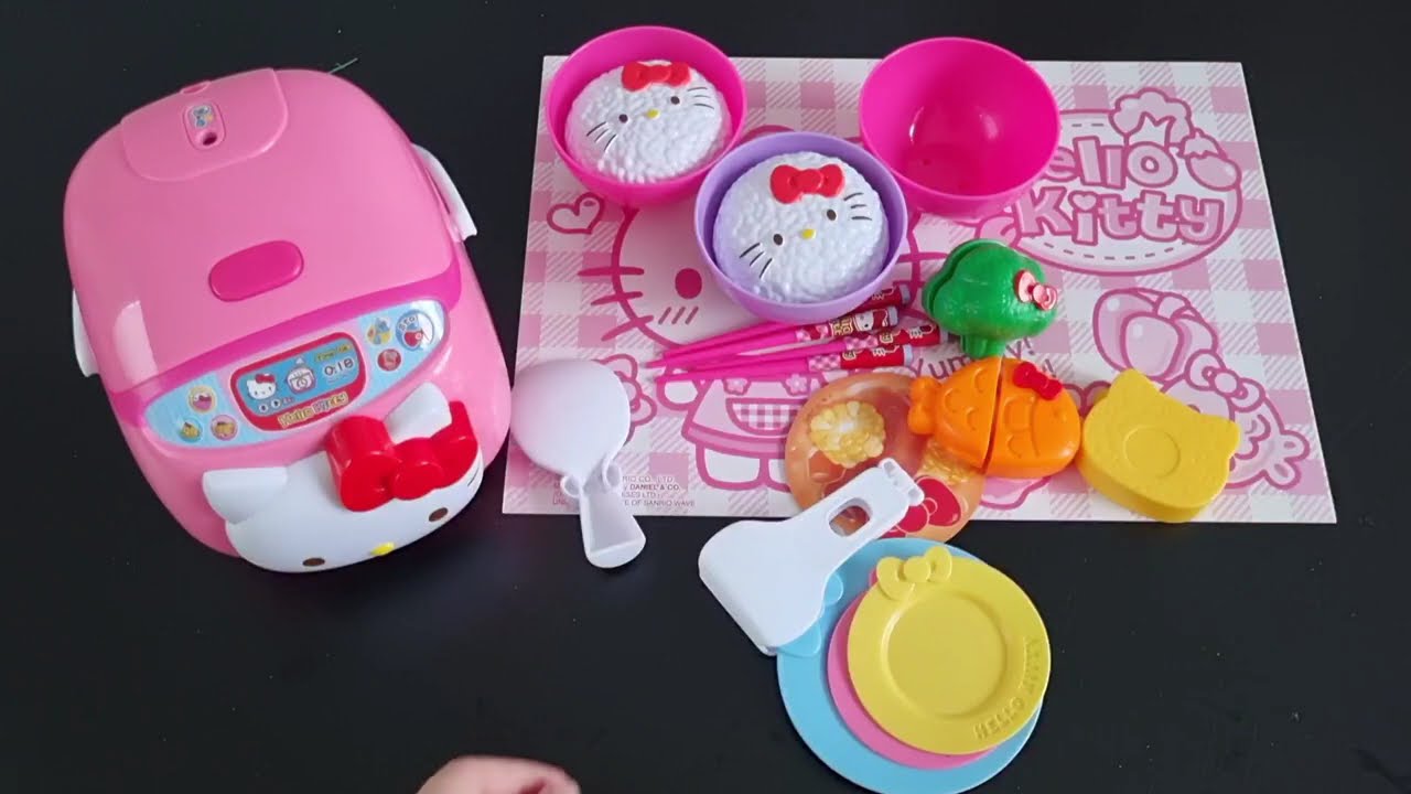 11 minutes Satisfying with Unboxing Hello kitty Rice Cooker ASMR(no ...