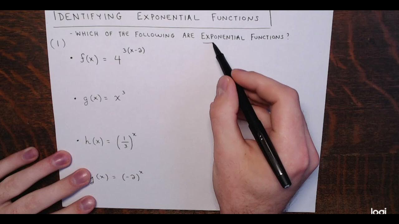Identifying Exponential Functions - YouTube