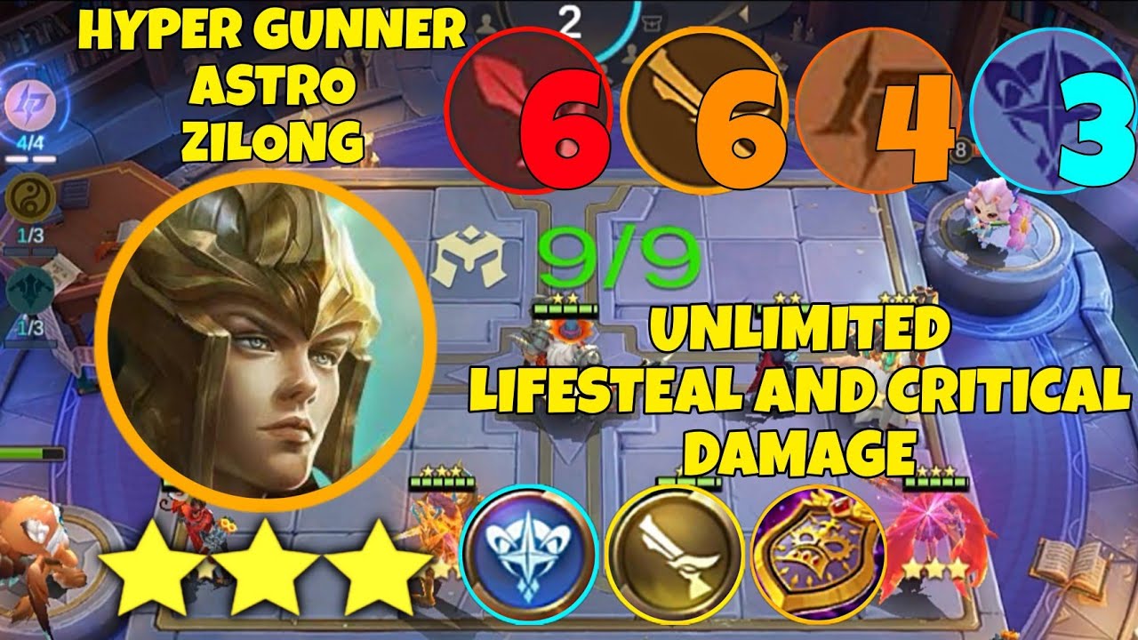 NEW META HYPER 3 STAR ASTRO GUNNER ZILONG | UNLIMITED LIFESTEAL AND ...