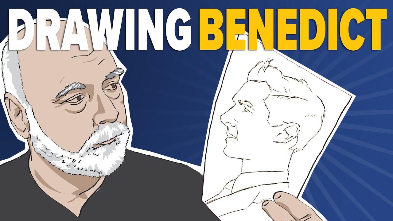 Drawing Benedict Cumberbatch Using Proportions & Angles - YouTube