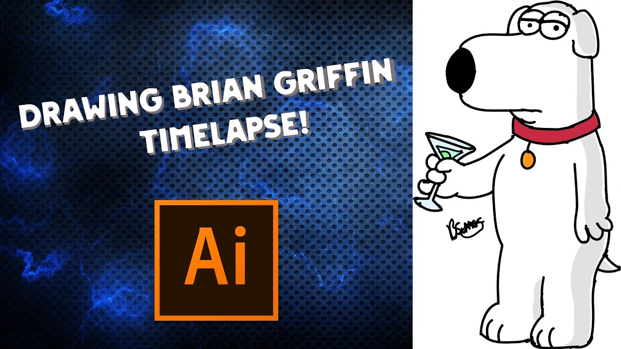 Drawing Brian from Family Guy in 2020!!! **TIMELAPSE** - YouTube