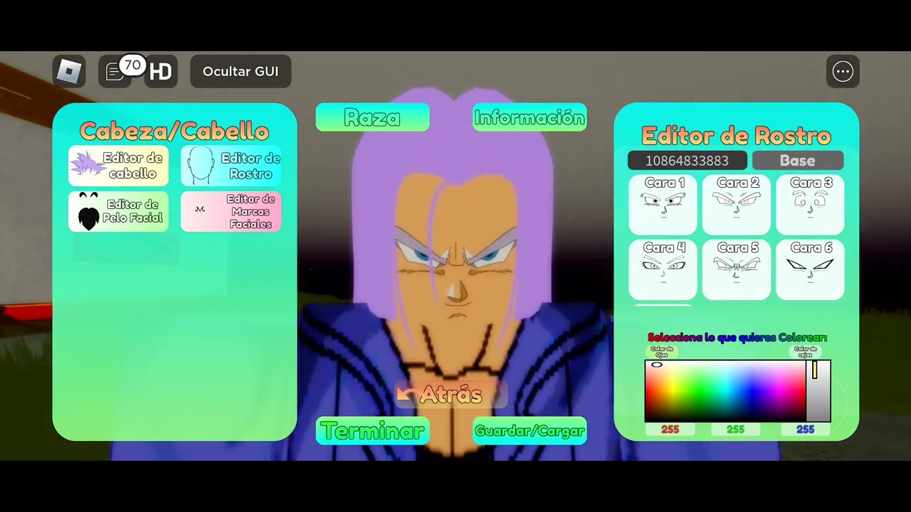 Cómo crear a trunks anime war en dragon ball azure - YouTube