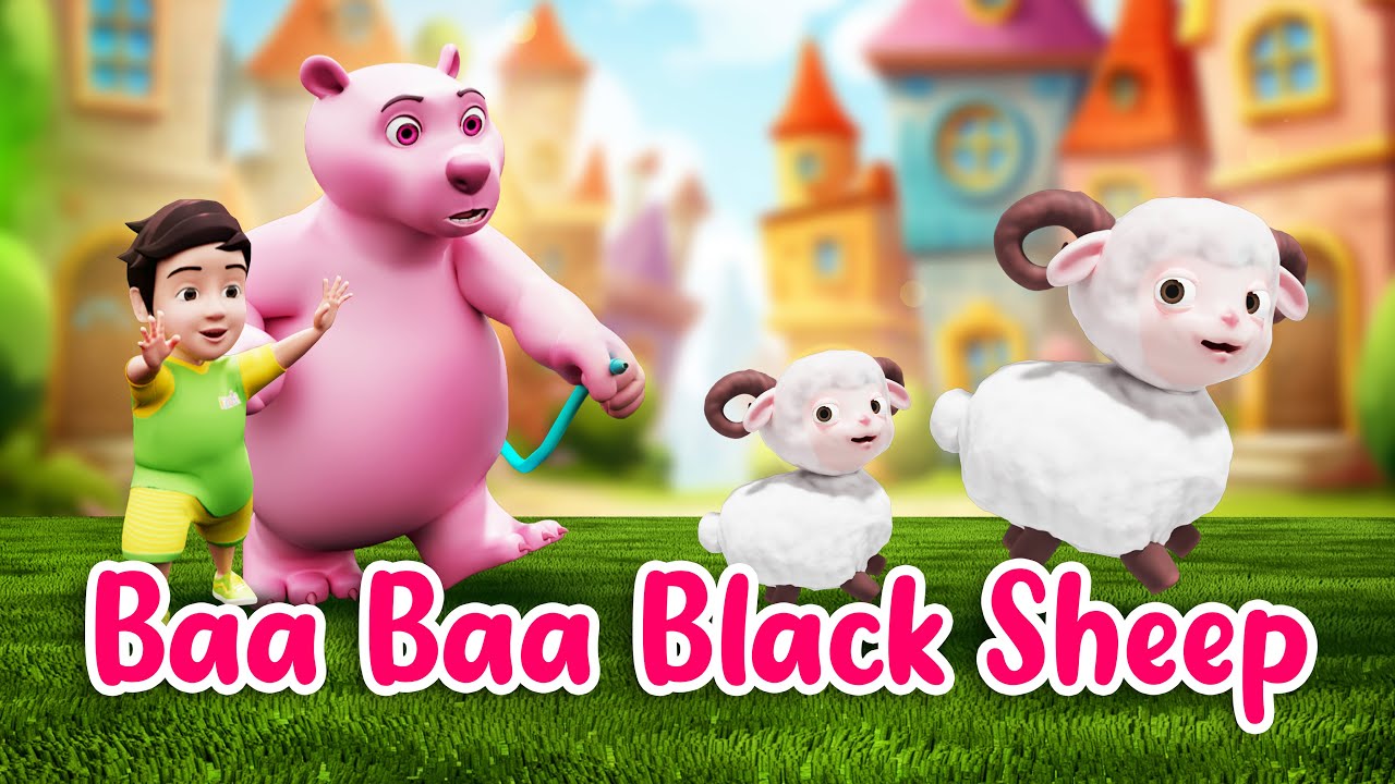 Baa Baa Black Sheep | Toddlers learn | Farm Animals Song | kiddles TV ...