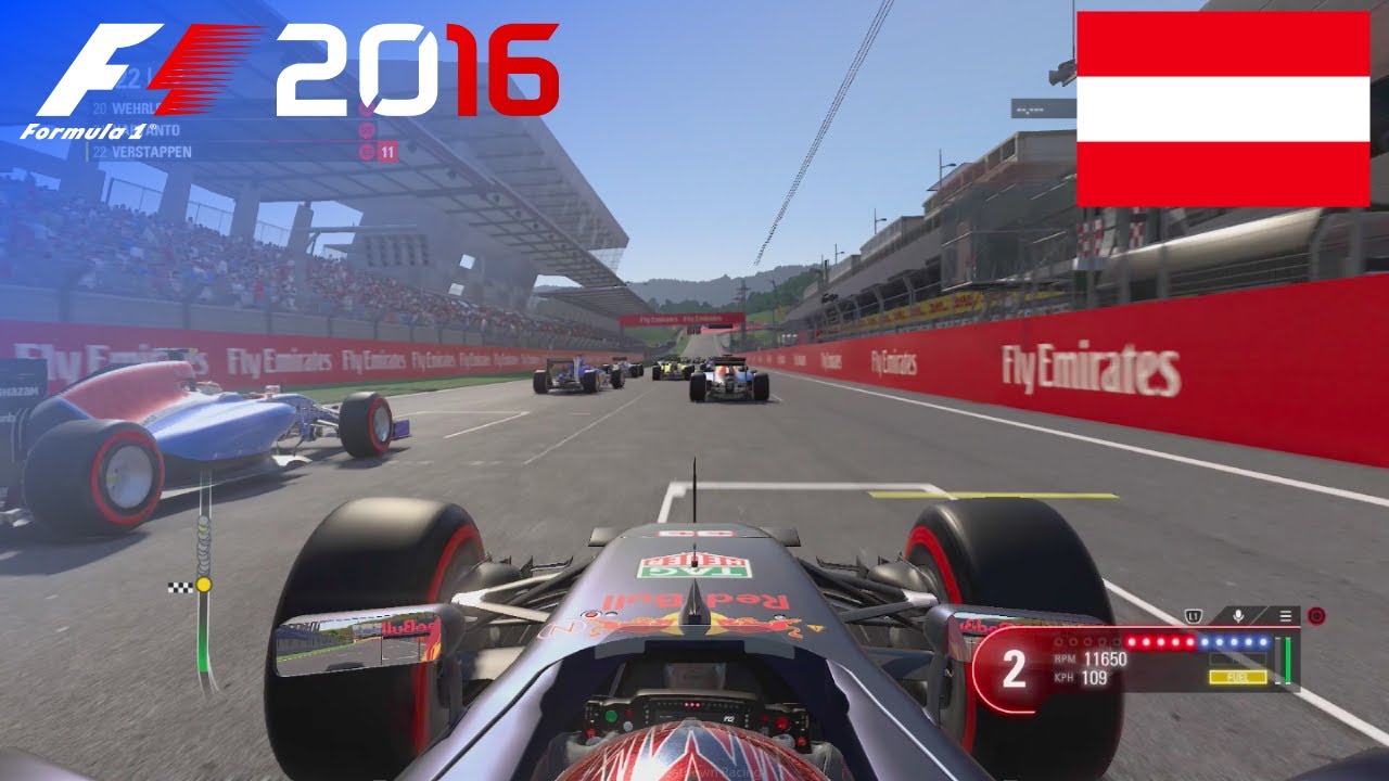 F1 2016 - 100% Race at Red Bull Ring, Austria in Verstappen's Red Bull ...
