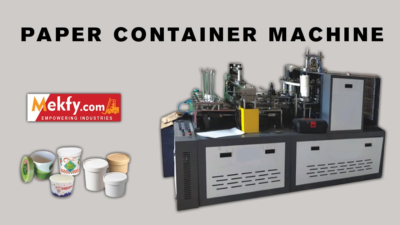 PAPER CONTAINER MACHINE - YouTube