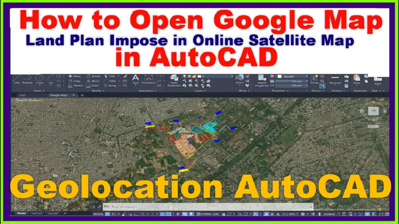 How To Open Google Map In AutoCAD Land Plan Impose In Online How To Open Google Map In AutoCAD Land Plan Impose In Online