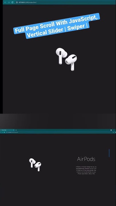 Full Page Scroll With JavaScript, Vertical Slider | Swiper | #shorts #css #javascript #coding ...