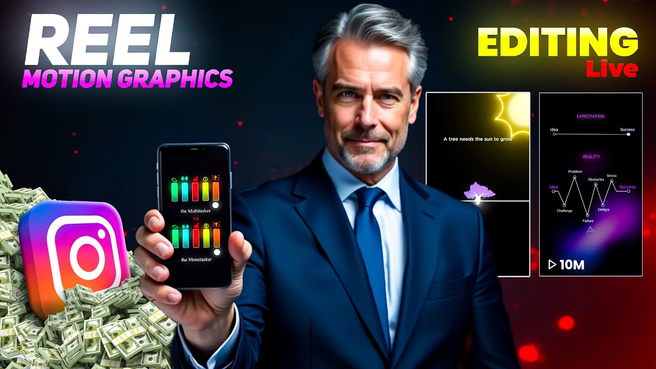 Trending Reels Live Editing | Motion Graphics Design in Mobile | (Don't ...