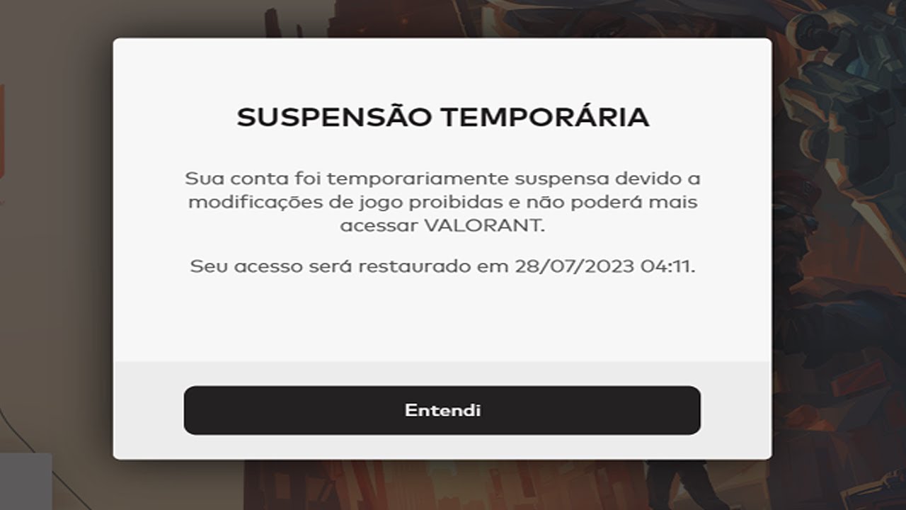 Fui banida do Valorant por modificações de jogo proibida - YouTube
