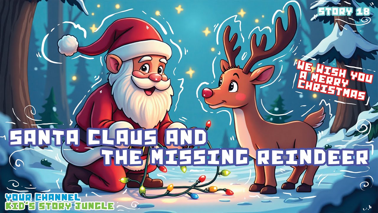 bedtime story "Santa Claus and the Missing Reindeer" Short kid story ...