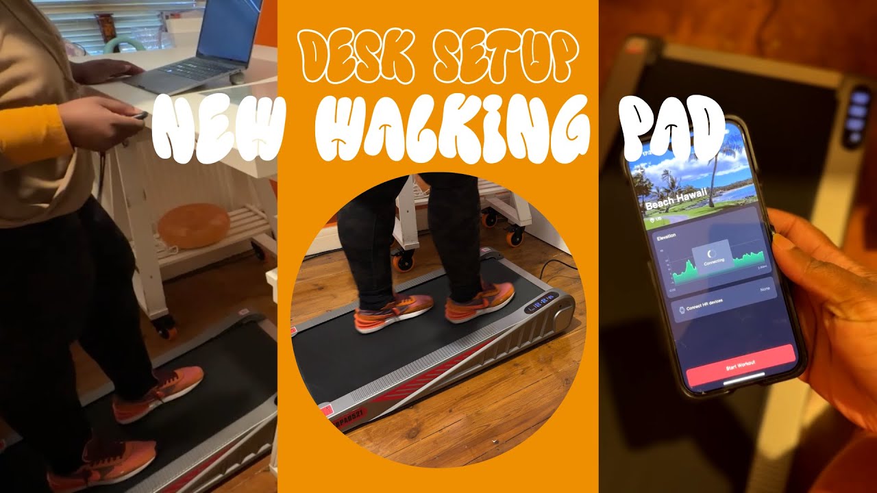 Desk Setup: Home Fitness Code Compact Walking Pad | First Look & Test ...