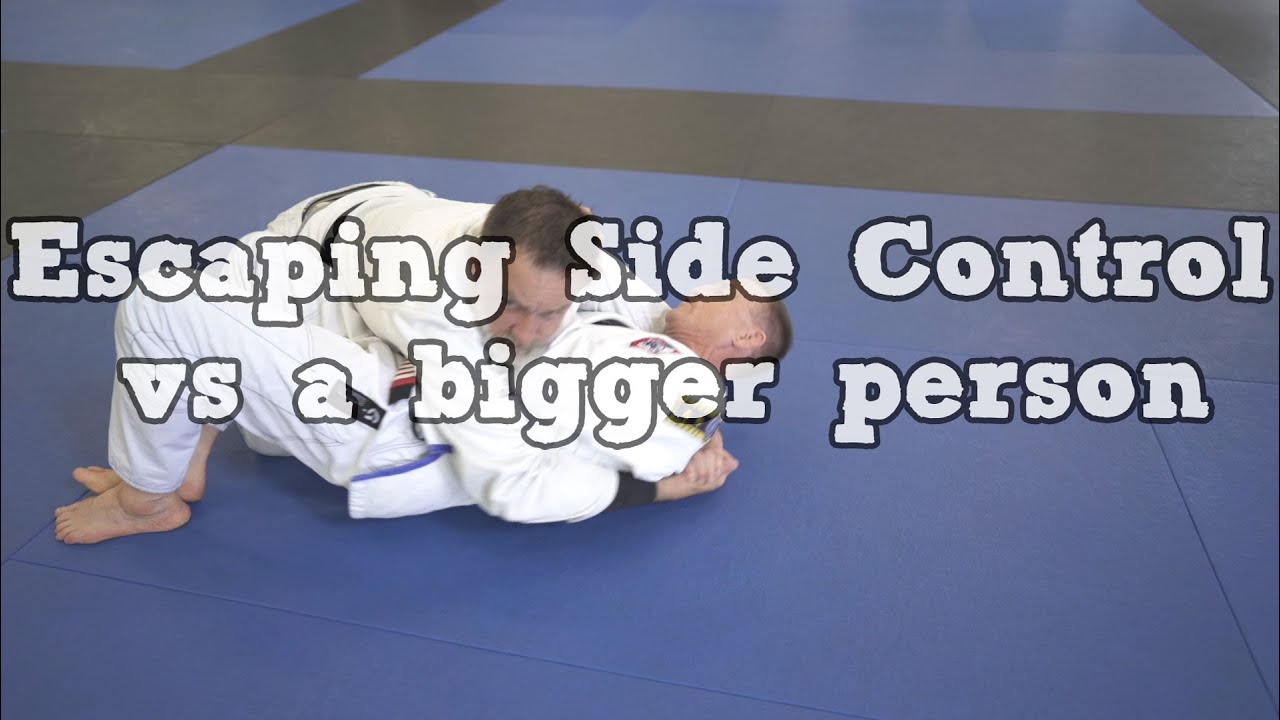 Escape Side Control vs bigger opponent One Minute Tip 16 - YouTube