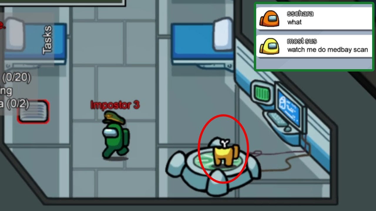 Among Us - Fun moment - Watch me do medbay scan - YouTube