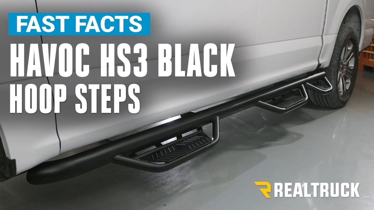 Havoc HS3 Black Hoop Steps Fast Facts on a 2017 Ford F-150 Crew Cab ...