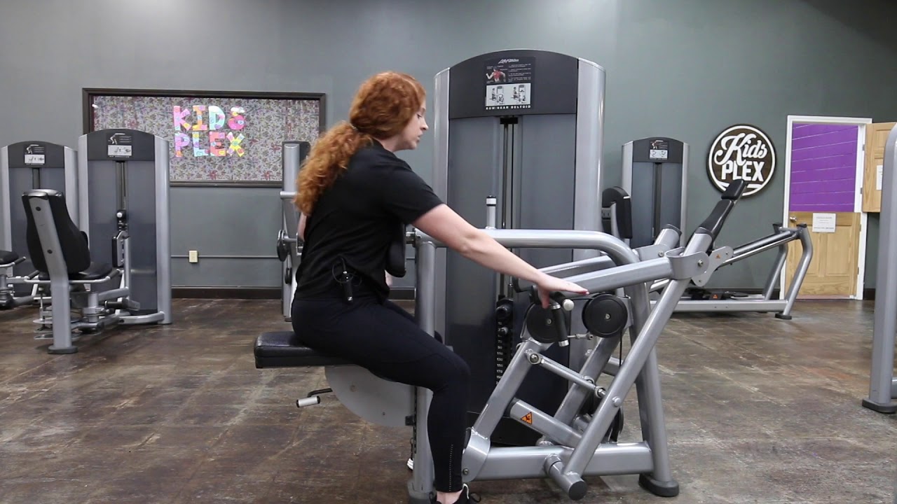 How To: Life Fitness Row Rear Deltoid - YouTube