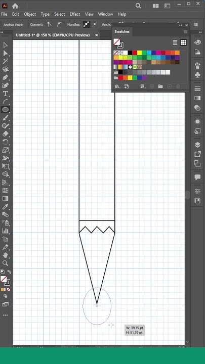 How to Draw Pencil in Illustrator #shorts - YouTube