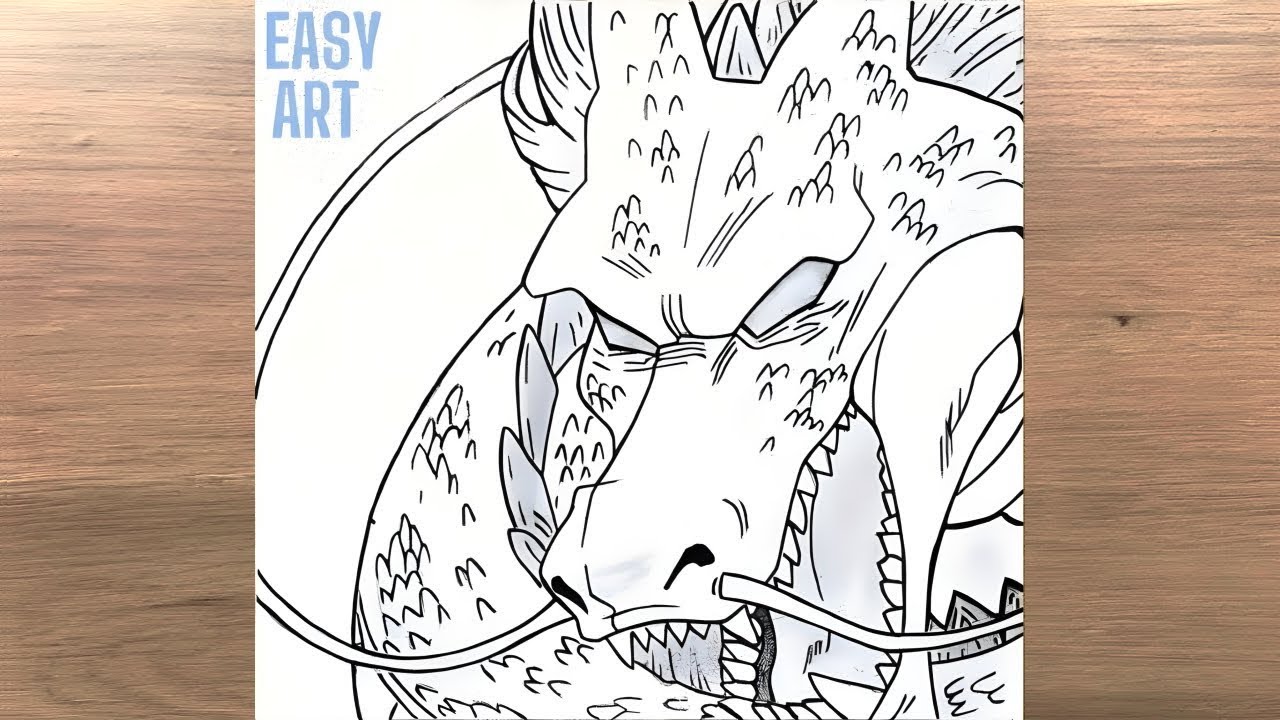 How to draw Dragon Ball SHENRON step by step || EASY Anime Drawing ...