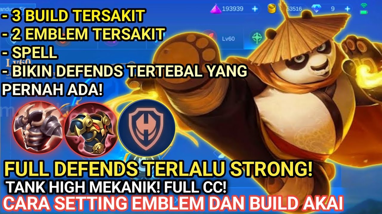 RUGI SIH - SET BUILD AKAI TERKUAT 2024 | EMBLEM DAN BUILD AKAI TERKUAT ...
