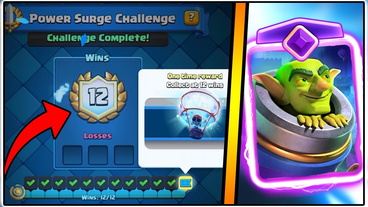 12-0 POWER SURGE CHALLENGE | CLASH ROYALE | BEST POWER SURGE CHALLENGE ...