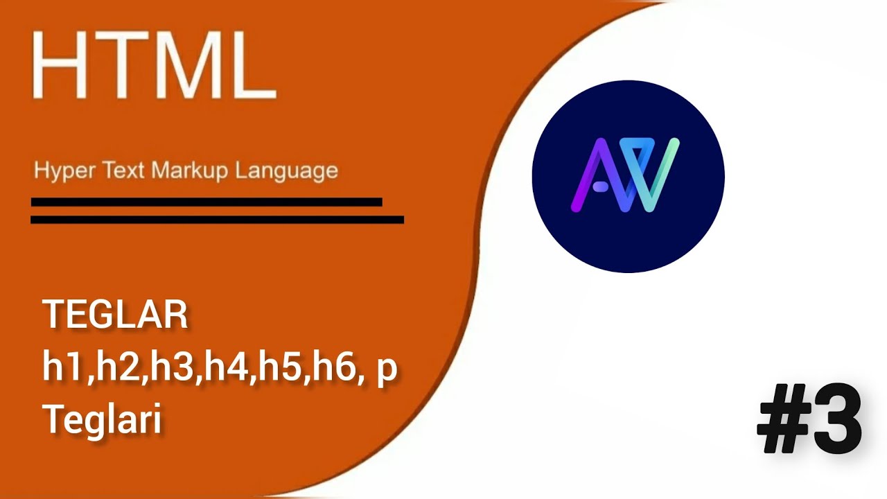 HTML TEGLAR #3 CHI DARS h1, p teglari. #html #css #javascript #react ...
