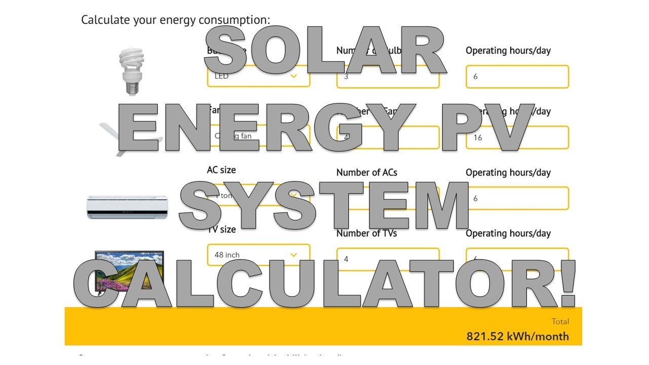 Solar Energy Calculator - Start saving today - YouTube