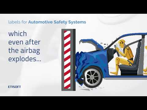Self-adhesive labels during airbag explosion. Laboratory test! - YouTube