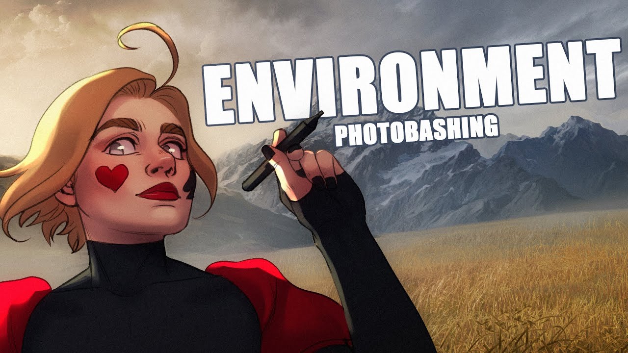 TIMELAPSE: photobashing the landscape - YouTube