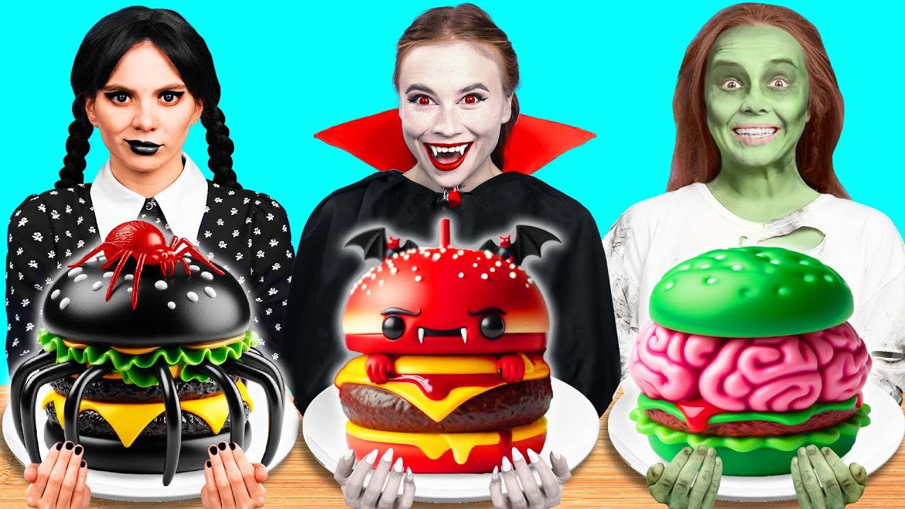Wednesday vs Vampire vs Zombie Cooking Challenge | Funny Moments by ...
