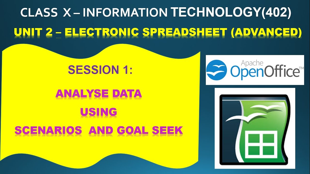 #Class X - IT - 402 - #ELECTRONIC SPREADSHEET (ADVANCED) - YouTube